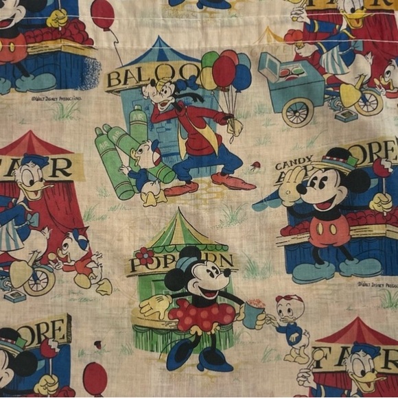 Vintage | Other | Vintage Walt Disney Curtain Panel Fabric Mickey ...